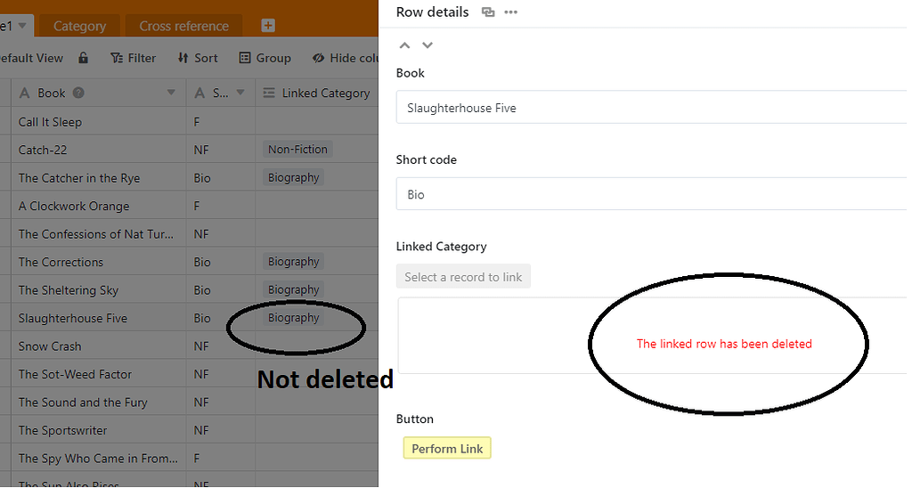 Linking Rows Using A Lookup Of A Link Causes Odd Behaviour Scripts Python And Js Seatable
